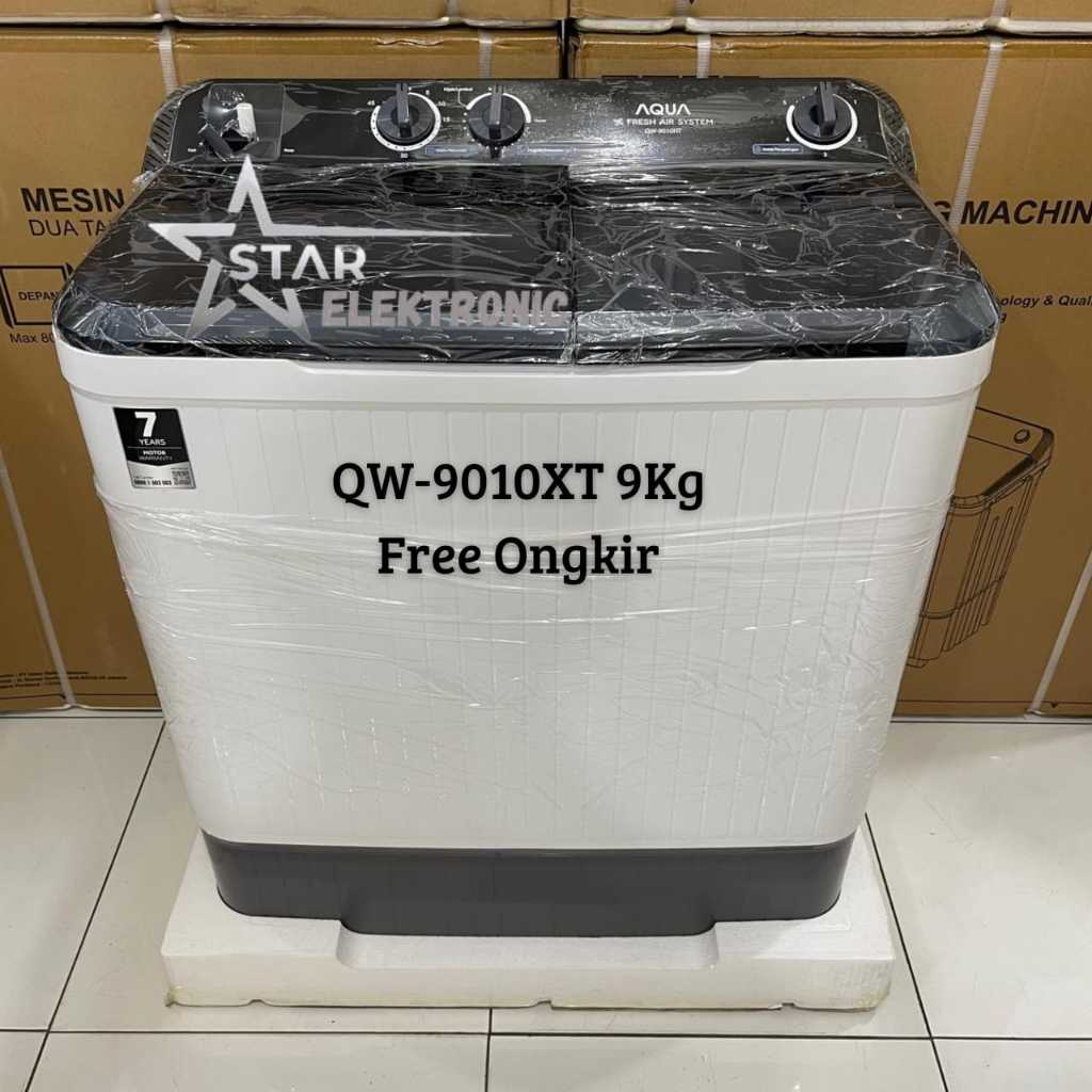Jual Mesin Cuci AQUA 2 Tabung QW-9030HT 9Kg Hijab Series | Shopee Indonesia