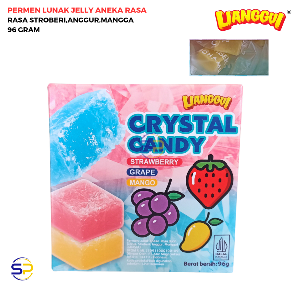Jual PERMEN LUNAK CRYSTAL CANDY JELLY ANEKA RASA 96 GRAM - LIANGGUI ...