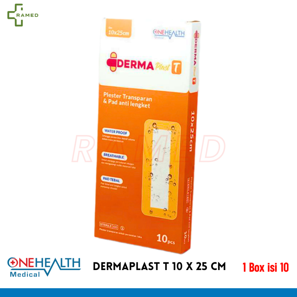 Jual Dermaplast T 10x25 cm Box Isi 10 Pcs Plester Luka Anti Air ...