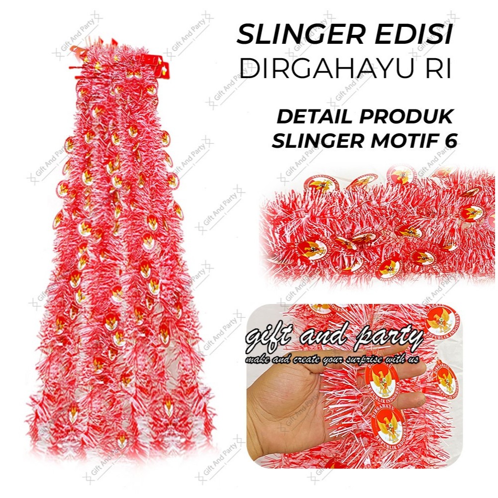 Jual Slinger Bulat Garuda HUT RI / Garland Tinsel / Hiasan HUT RI ...