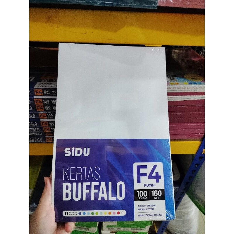 Jual Kertas Bufallo sidu F4 putih isi 100 lembar | Shopee Indonesia