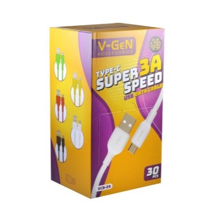 Jual Kabel Data Fast Charging USB Type C V-GeN VCB-29 3A | Shopee Indonesia