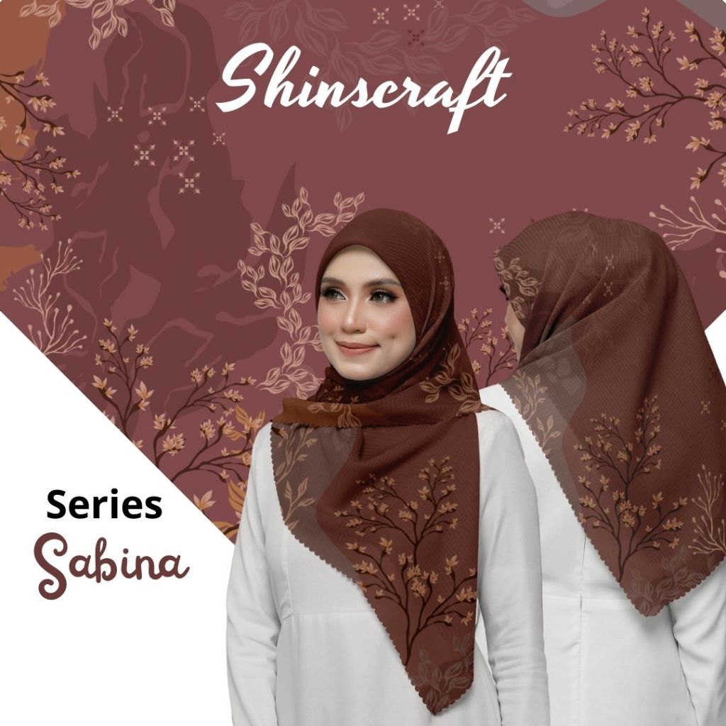 Jual SHINSCRAFT - Sabina Series - Hijab Printing Premium VOAL/ULTRAFINE Segi Empat Lasercut ...
