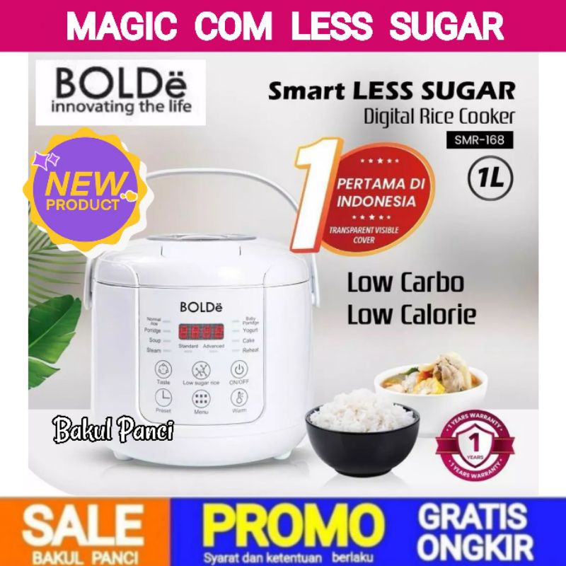 Jual BOLDe SMART LESS SUGAR DIGITAL RICE COOKER 1L - MAGIC COM 1 LITER ...