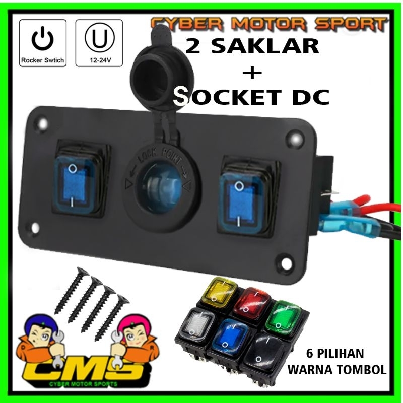 Jual Saklar 12v 24v universal sakelar switch lampu LED dashboard panel ...