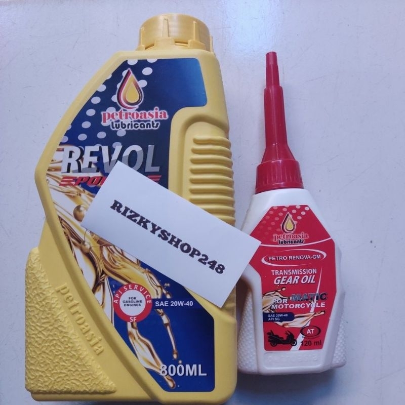 Jual paket oli mesin Revol power 800ml + oli gardan 120ml oli mesin ...