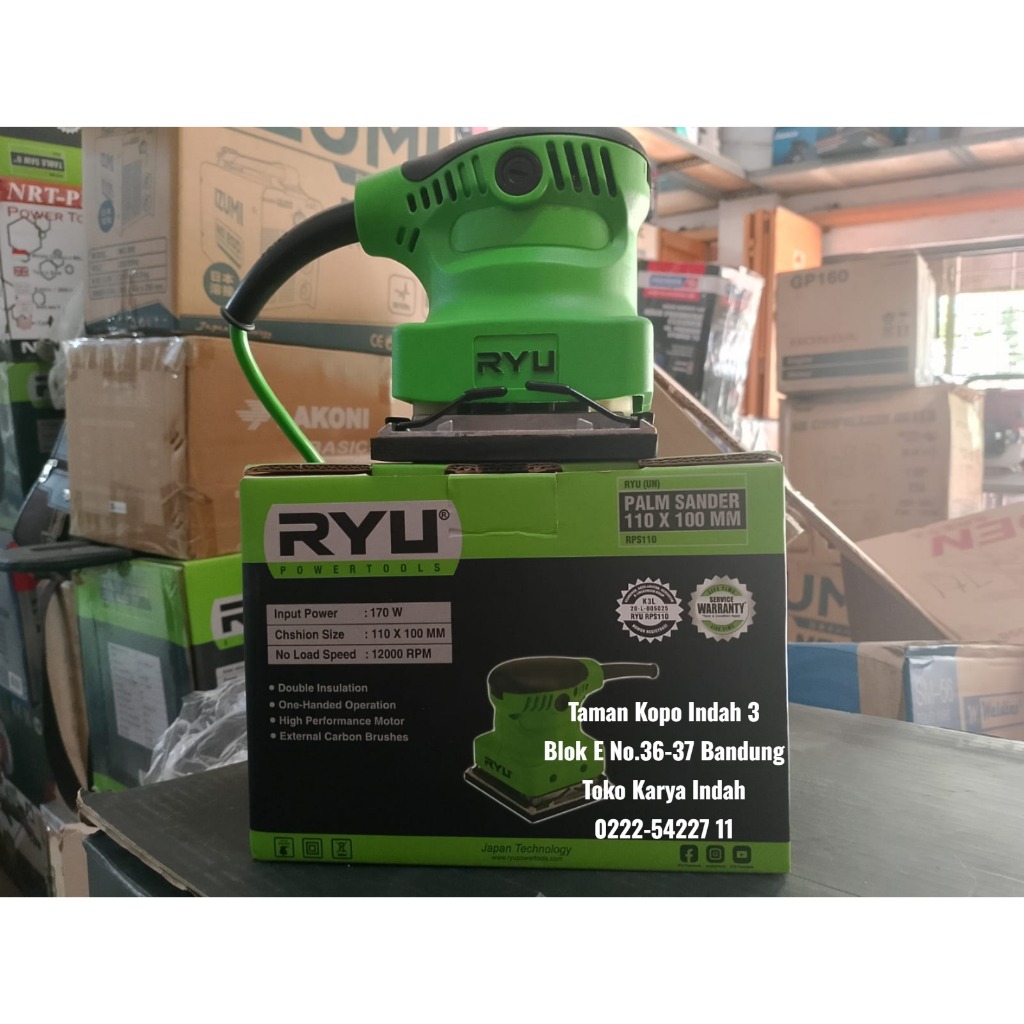 Jual Mesin Amplas Listrik Palm Sander RYU RPS 110 Mesin Amplas RPS110 ...