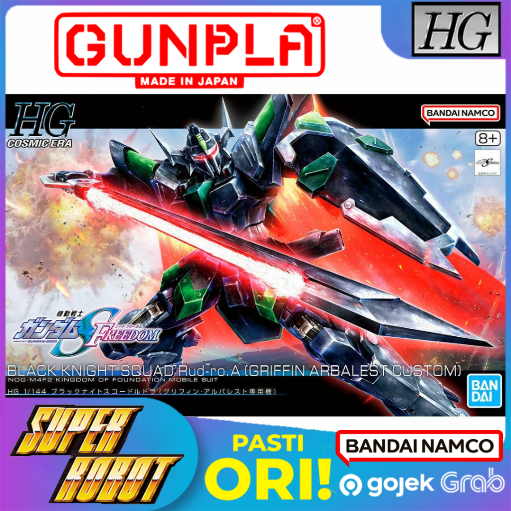 Jual 𝗕𝗔𝗡𝗗𝗔𝗜 HG Black Knight Squad Rud-ro.A / Rudro A (Griffin Arbalest Custom) - HGCE Gundam ...