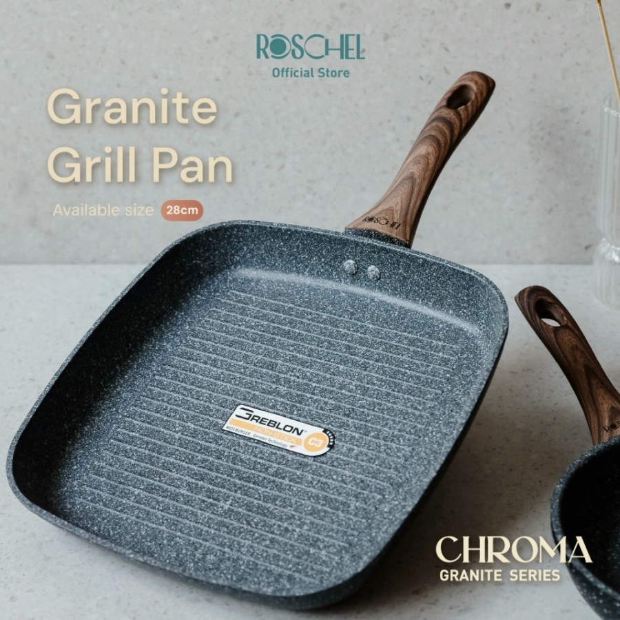 Jual Greblon C3 Germany Roschel Chroma RPG 528 Granite Grill Pan 28cm ...