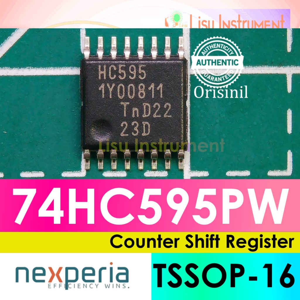 Jual 74HC595PW Counter Shift Register HC595 74HC595 TSSOP-16 Nexperia ...