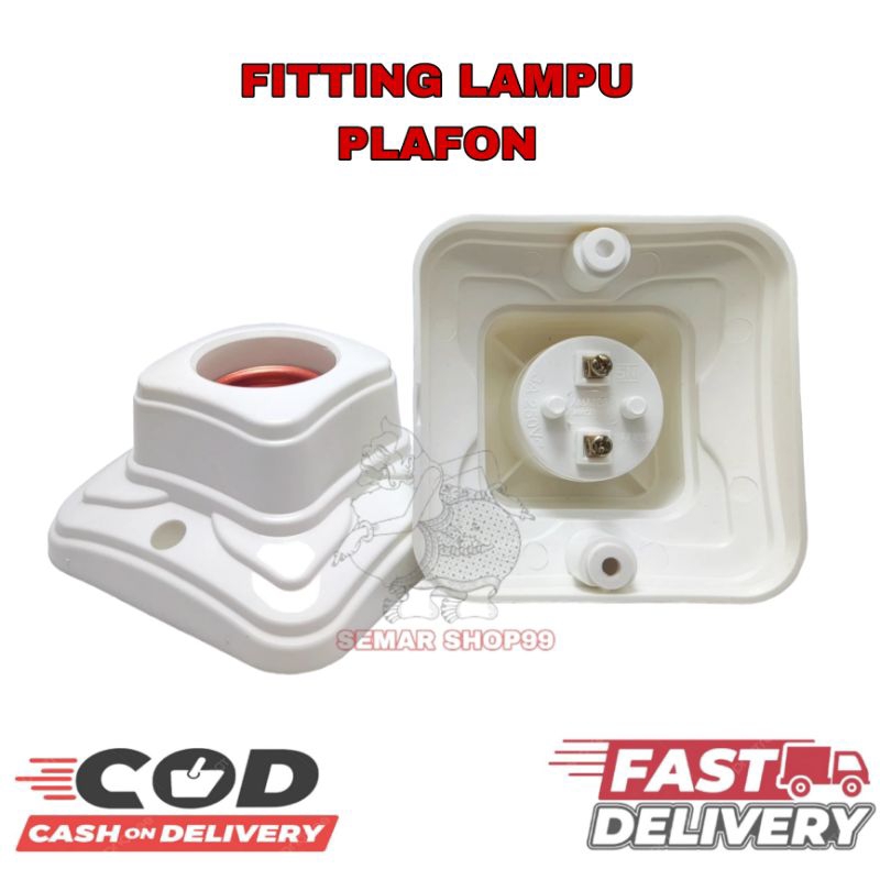 Jual FITTING LAMPU PLAFON MOTIF DAUN WARNA PUTIH/PITING LAMPU PITING ...