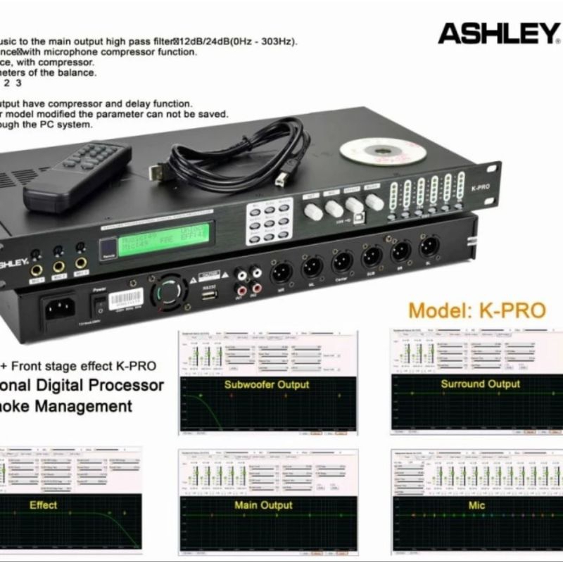 Jual ASHLEY K-Pro Original Professional Processor Karaoke Management ...