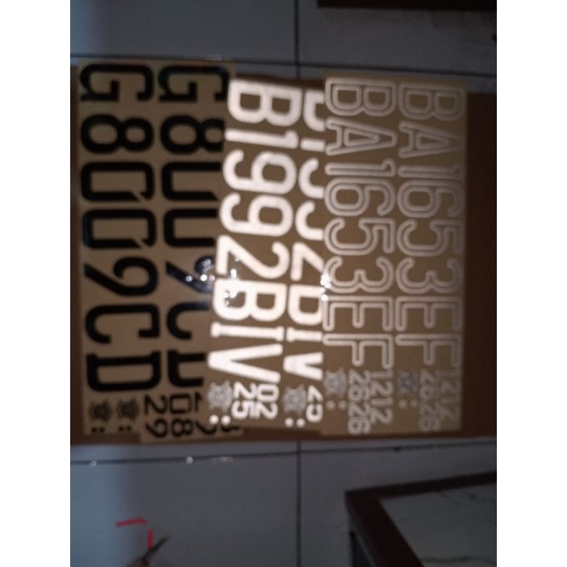 Jual STICKER PLAT NOMOR MOBIL, BAHAN REFLEKTIF. Satu Pasang ( Depan ...