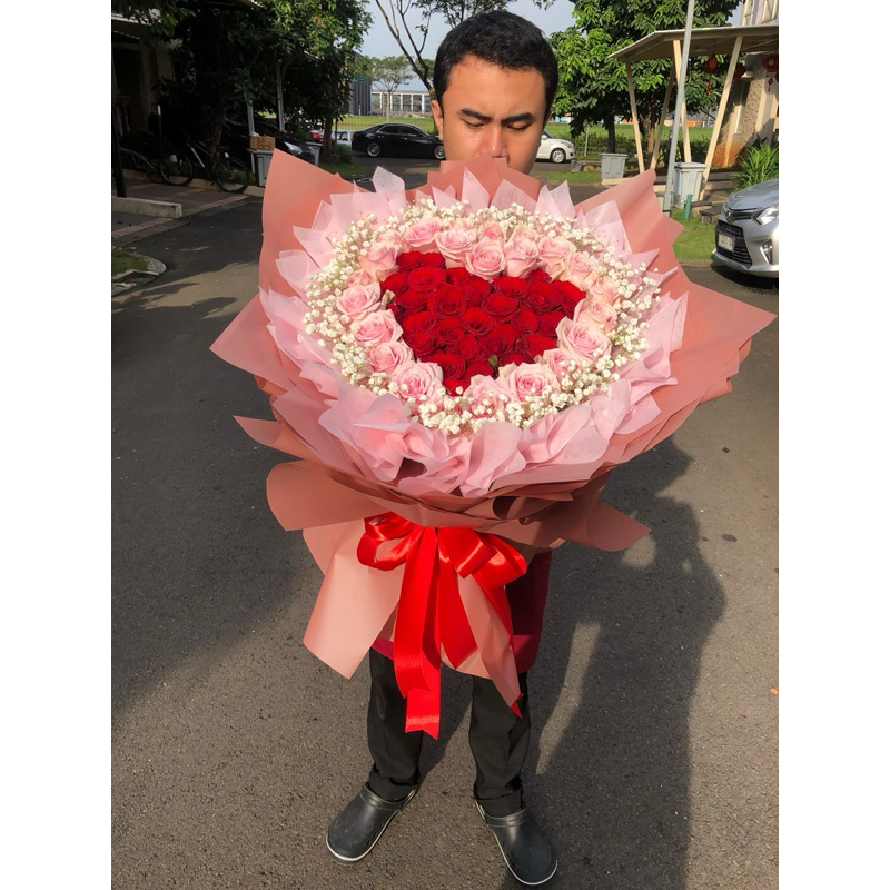 Jual INSTANT SAMEDAY delivery LOVE SIGN FRESH FLOWERS CLASSIC BOUQUET ...