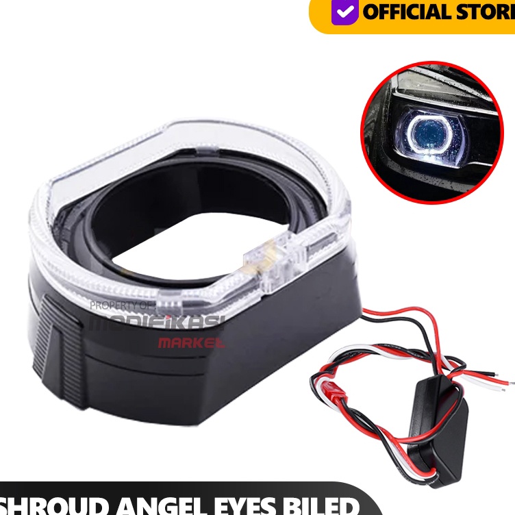 Jual Shroud Angel Eyes BiLED Projector Tipe BMW Full 25 Inch 3 Inch DC ...