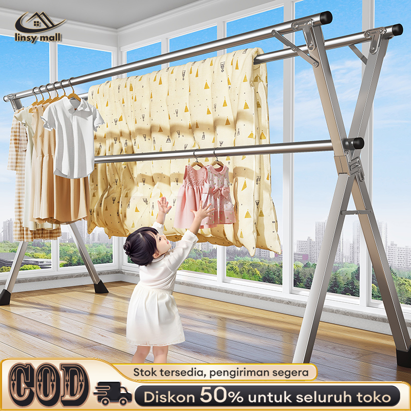 Jual Jemuran Baju Besi Stainless 240CM Jemuran Baju Lipat Stainless ...