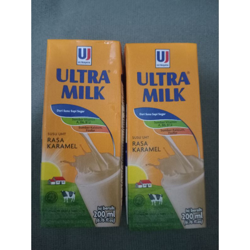 Jual ultra milk rasa karamel 200ml | Shopee Indonesia