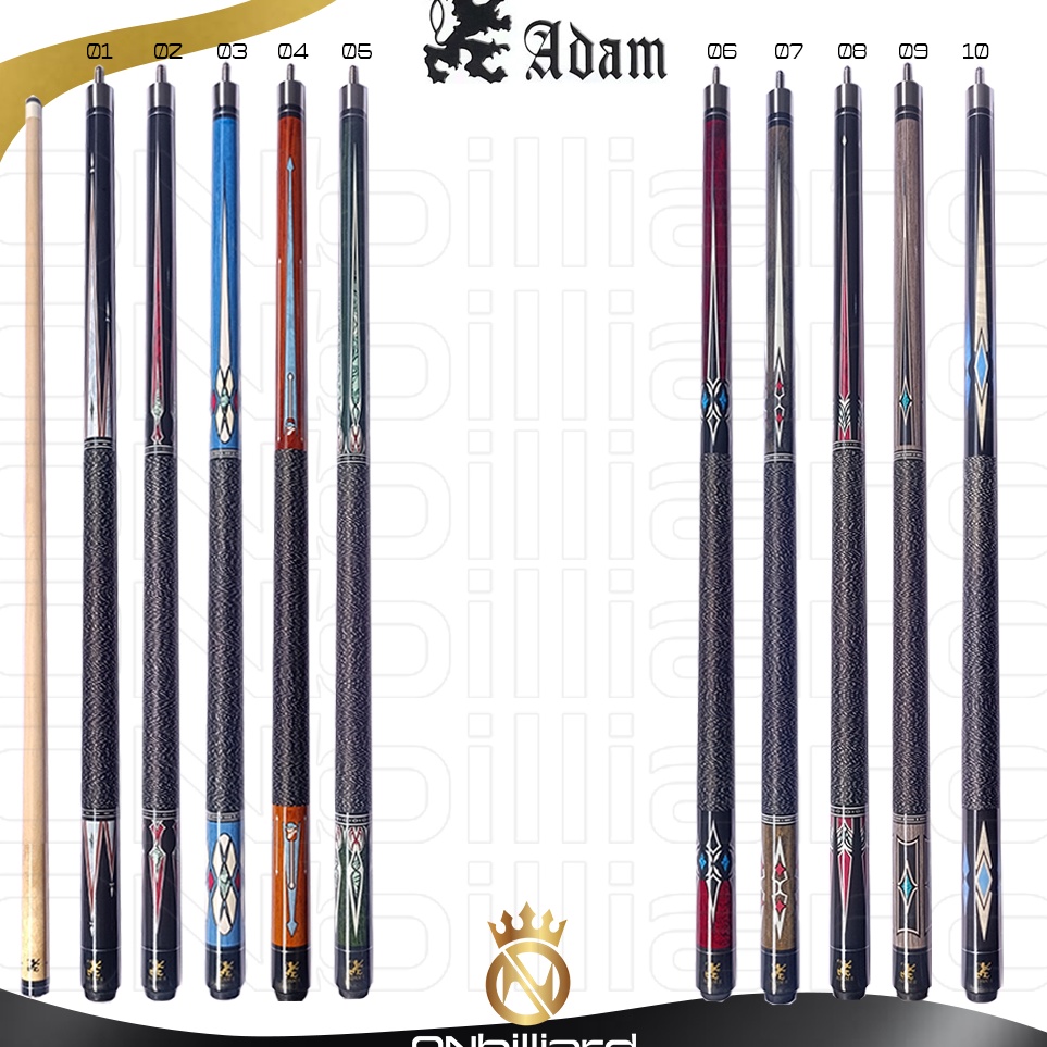 Jual KODE J7W3 ADAM II Cue Stick Billiard Lokasi Play Grip Linen 1275mm ...