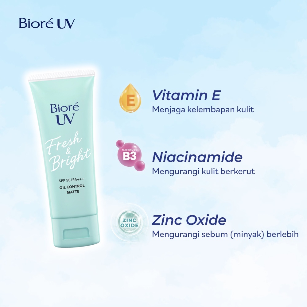 Jual Biore UV Fresh & Bright Oil Control Matte Sunscreen SPF 50+ PA+++ | Shopee Indonesia