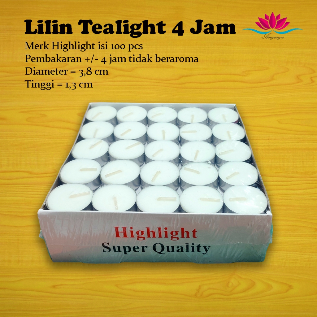 Jual Lilin Tealight / Lilin Kaleng 4 Jam isi 100 pcs | Shopee Indonesia