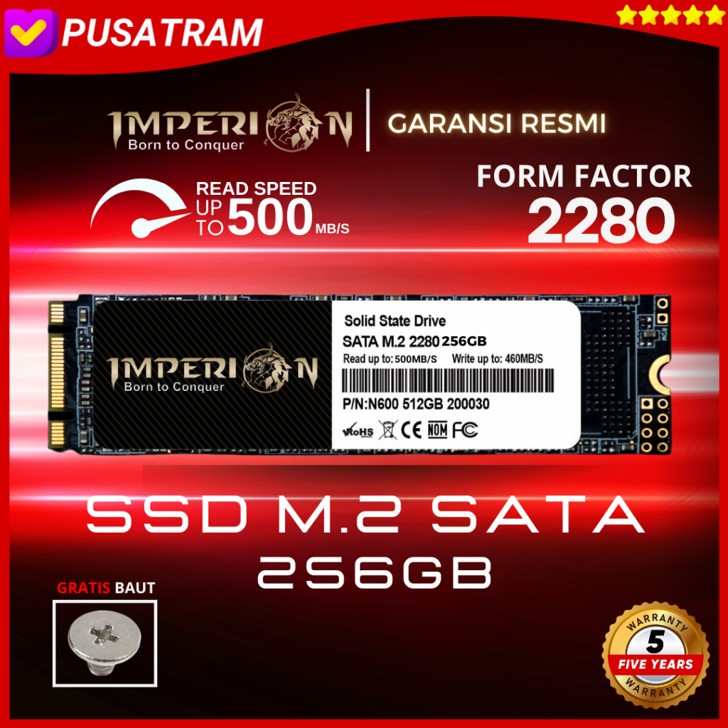 Jual SSD M2 SATA M.2 SATA III 2280 256 GB IMPERION GARANSI RESMI SSD ...