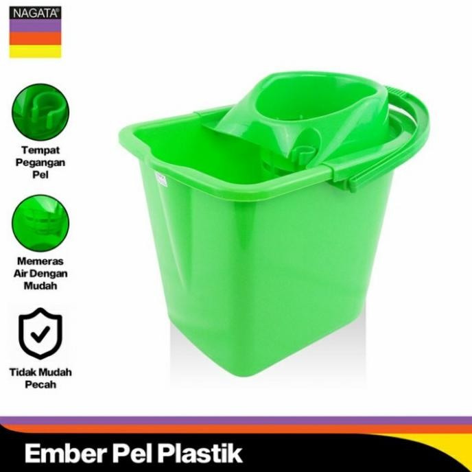 Jual Ember Pel Nagata 605 Dengan Roda Bak Pencuci dan Pengering Lantai ...