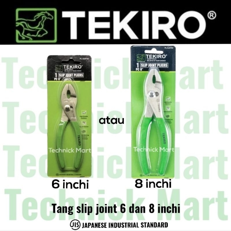 Jual TEKIRO tang slip joint 6 inchi dan 8 inchi | Shopee Indonesia