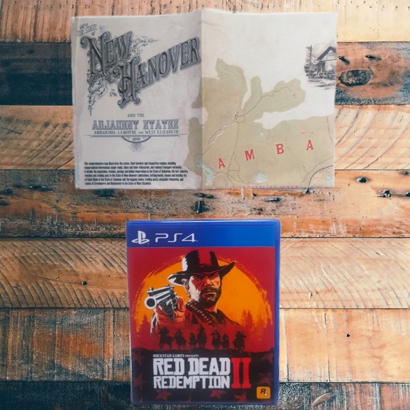 Jual BD PS4 / kaset ps4 rdr 2 plus map rdr2 red dead redemption 2 ...