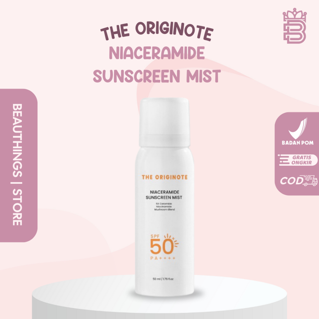 Jual THE ORIGINOTE Niaceramide Sunscreen Mist SPF 50 PA++++ 50 ml ...