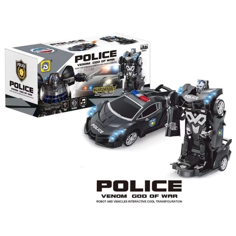 Jual Mainan Mobil Robot Police Hitam Venom - Mainan Anak Mobil Polisi ...