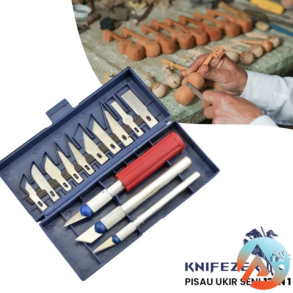 Jual Harga Update APEN 13 IN 1 Pisau Ukir Kayu Seni 3 Handle Alat ...