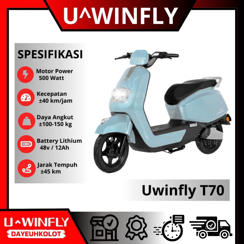 Jual READY STOCK !!! Sepada Listrik Uwinfly T70 Lithium, NFc ...