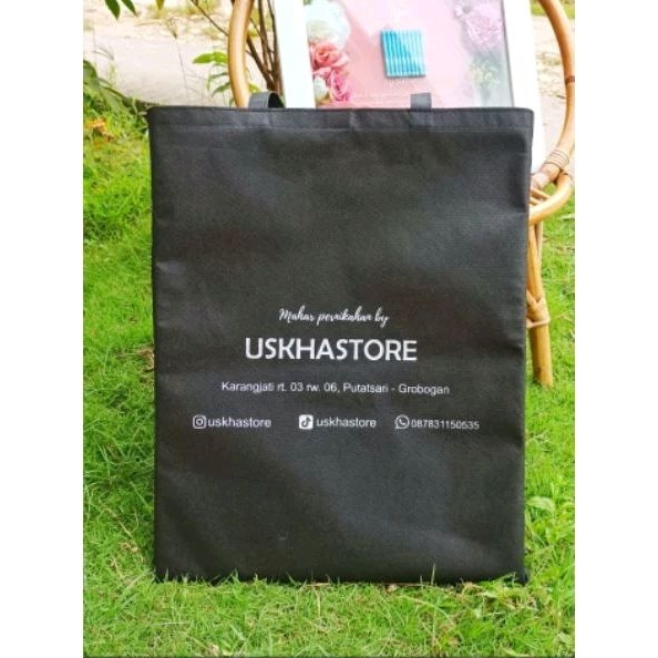 Jual tas belanja spoundbound jumbo 45x55 jahitan kuat bisa custom ...