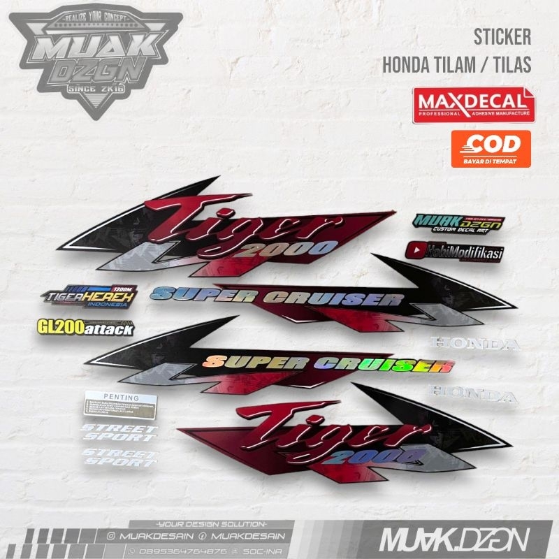 Jual Striping Tiger 2000 / Tiger Lawas 94 96 Tilam Custom Bahan ...