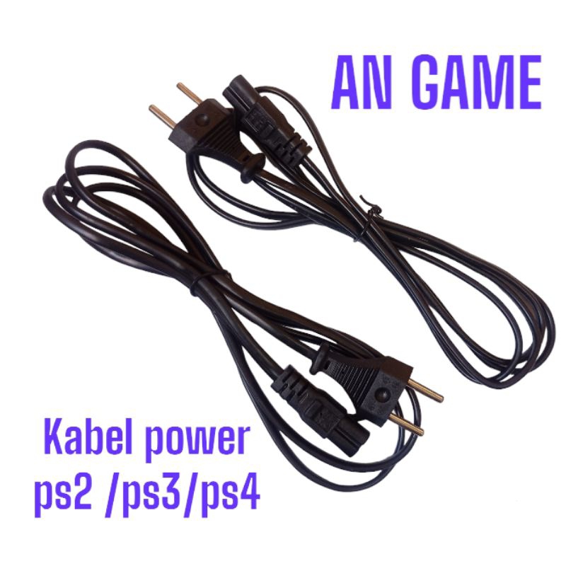 Jual KABEL POWER PS2 PS3 PS4 / KABEL AC PS2 PS3 PS4 SLIM KW | Shopee ...