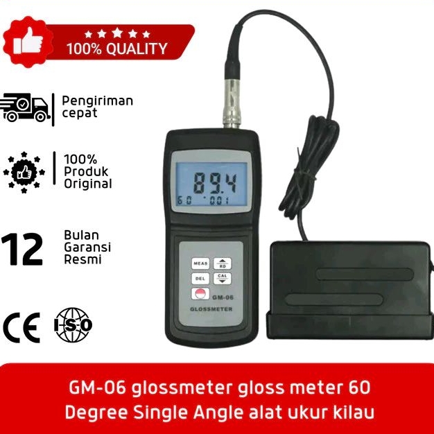 Jual GM-06 glossmeter gloss meter 60 Degree Single Angle alat ukur ...