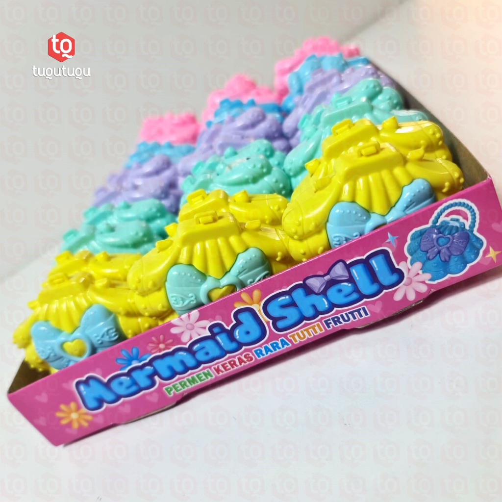 Jual Permen Mainan Tas Kerang Putri Duyung Mermaid Shell Rasa Buah ...