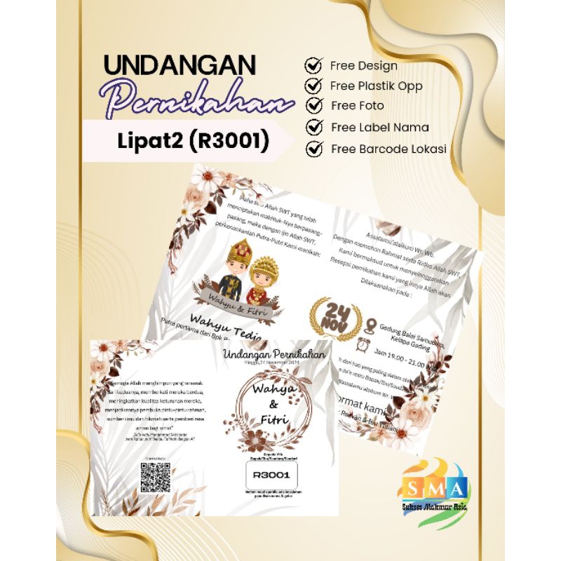 Jual Undangan pernikahan adat bali wedding invitation custom murah ...