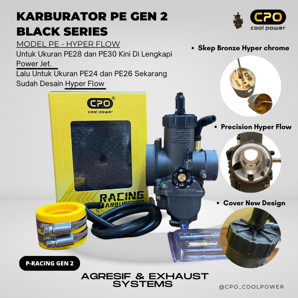 Jual Karbu Karburator CPO PE 24 PE 26 PE 28 PE 30 P Racing Carbu Carburetor PE24 PE26 PE28 PE30 ...