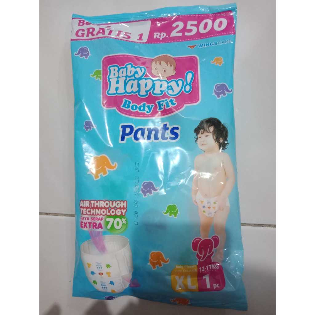 Jual Baby Happy Pants XL Sachet eceran 1 pcs/popok baby /pampers baby ...