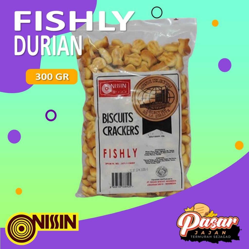 Jual Nissin Fishly Durian 285 gr Biskuit Jadul Rasa Durian | Shopee ...