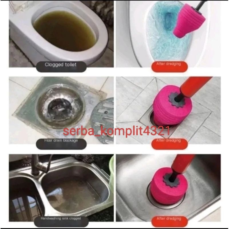 Jual plunger pompa WC penyedot pompa WC Toilet mampet drain Buster ...