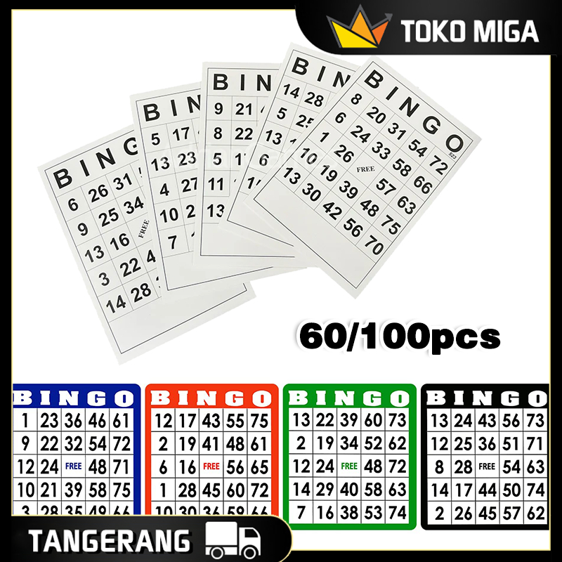 Jual 60PCS 100PCS Bingo Set Kartu Mainan Bingo Set | Shopee Indonesia