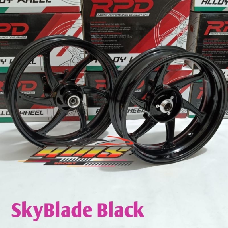 Jual RPD VELG RACING SKY BLACK YAMAHA XMAX 250 OLD / XMAX NEW UK DEPAN ...