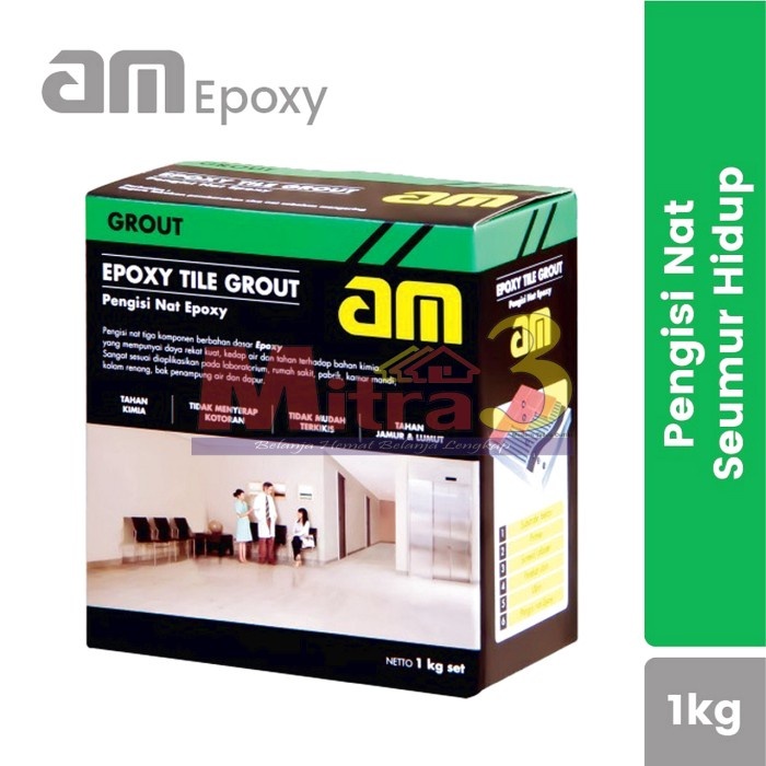 Jual AM 55 Epoxy Tile Grout 1KG / AM 55 Semen Nat Epoksi Keramik Seumur ...