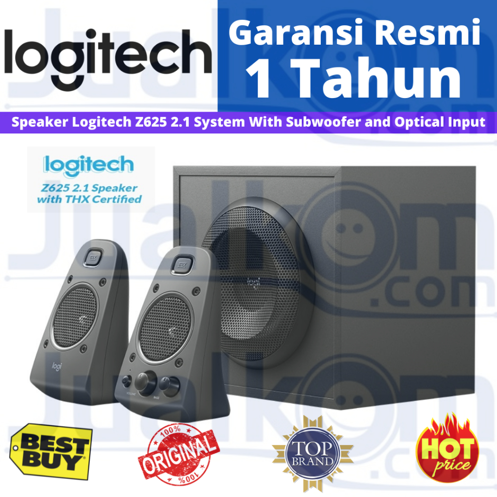 Jual Logitech Z625 2.1 Speaker System Subwoofer Optical Input THX Certified | Shopee Indonesia