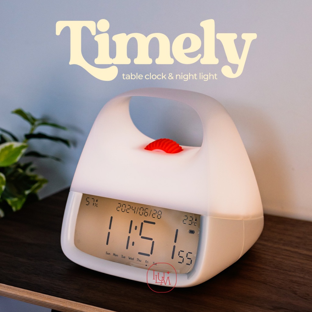 Jual TIMELY Jam Meja Lampu dengan Alarm Thermometer Humidity | Shopee ...