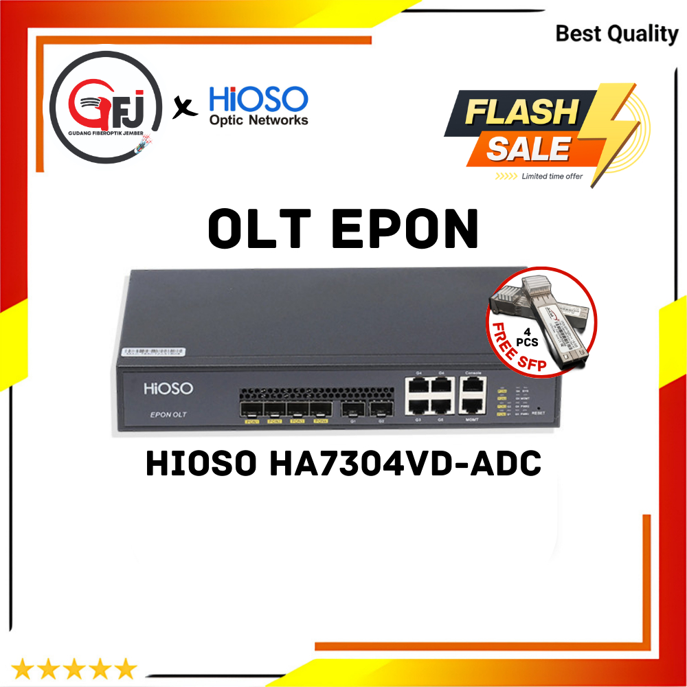 Jual [FLASH SALE] OLT EPON HIOSO HA7304VD-ADC 4 PON FREE 4 SFP 8dBm BARU ORIGINAL | Shopee Indonesia