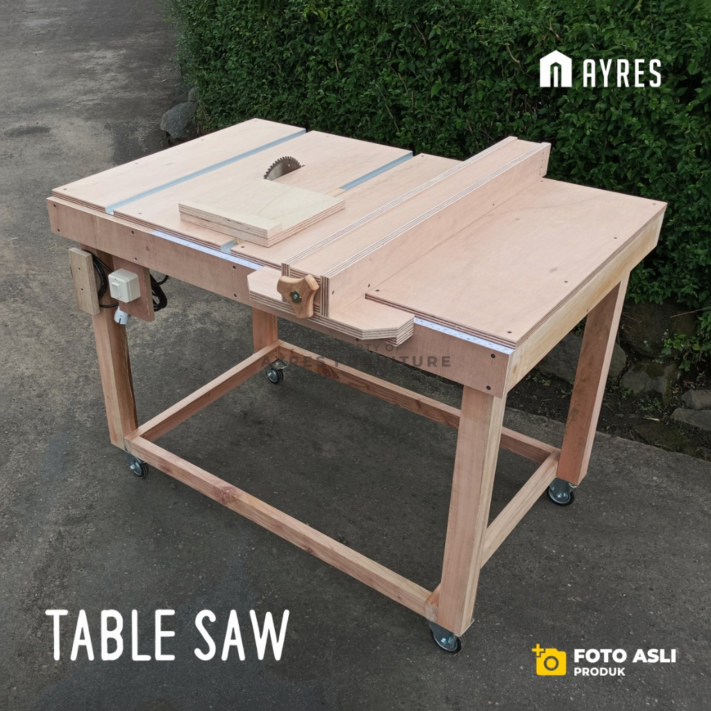 Jual Meja potong kayu / Table saw dari Circular Saw Rakitan Plywood ...