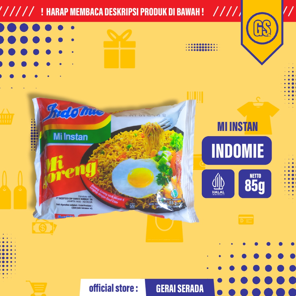 Jual MAKANAN MI INSTAN MEREK INDOMIE RASA MI GORENG | Shopee Indonesia